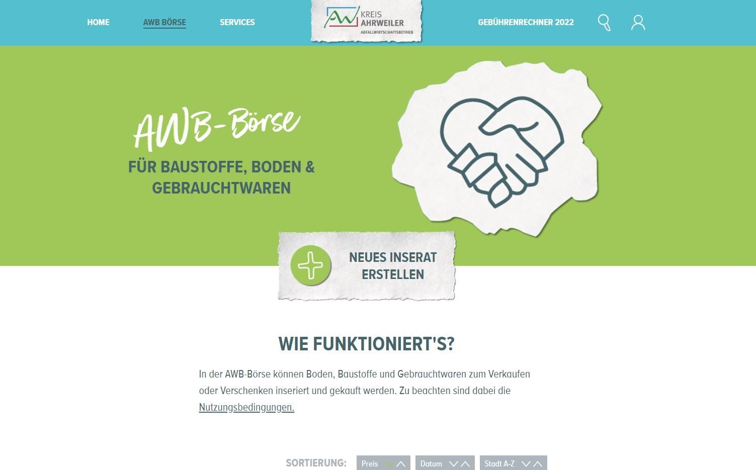Abfallwirtschaftsbetrieb startet die AWB-Börse | Kreisverwaltung Ahrweiler
